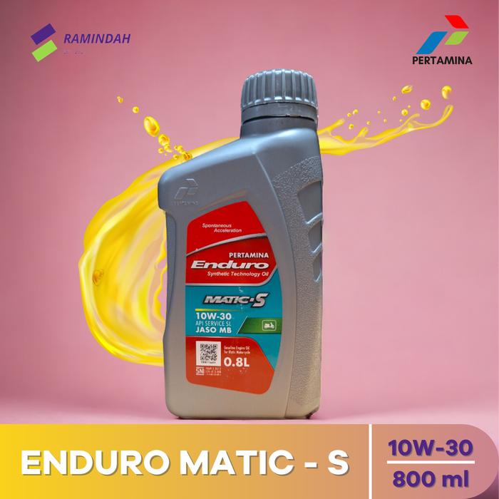 Jual Pertamina Enduro Matic-S SAE 10W-30/API-SL 0,8L / Oli Motor Matic ...