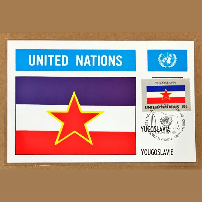Jual KARTU POS UNITED NATION 1980 FLAG SERIES BENDERA YUGOSLAVIA MINT ...