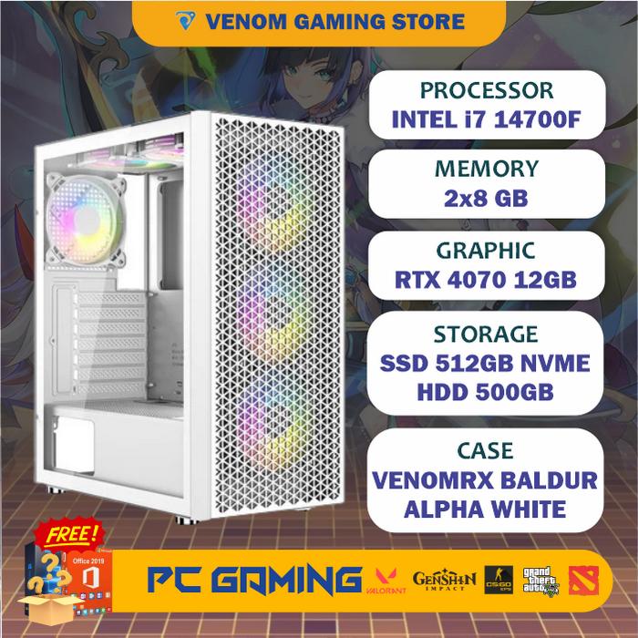 Jual PC Gaming | i7 14700F | RTX 4070 12GB | 16GB RAM | 512 GB NVMe ...