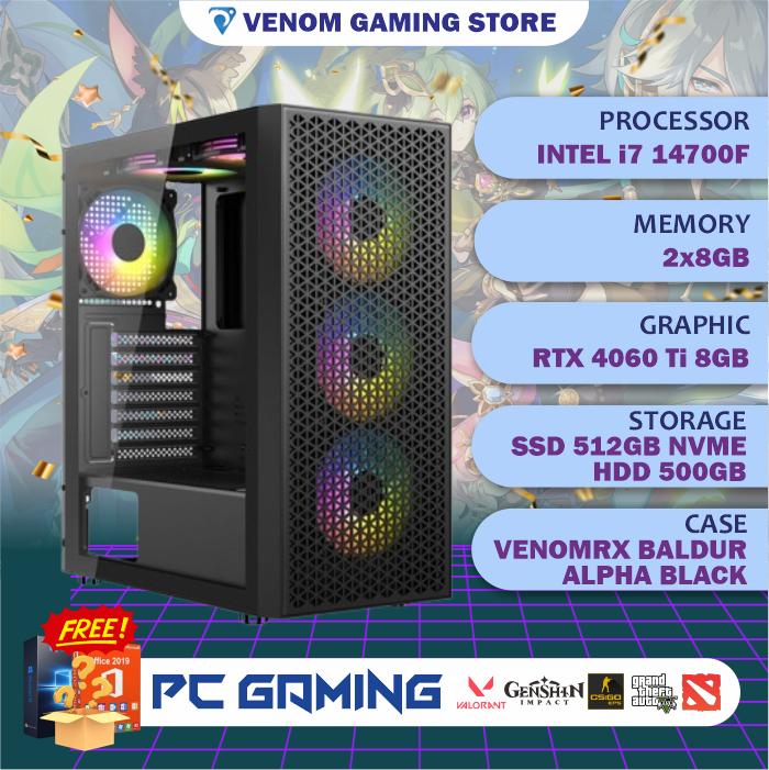 Jual PC Gaming | i7 14700F | RTX 4060 Ti 8GB | 16GB RAM | 512 GB NVMe | HDD - Kab. Tangerang ...