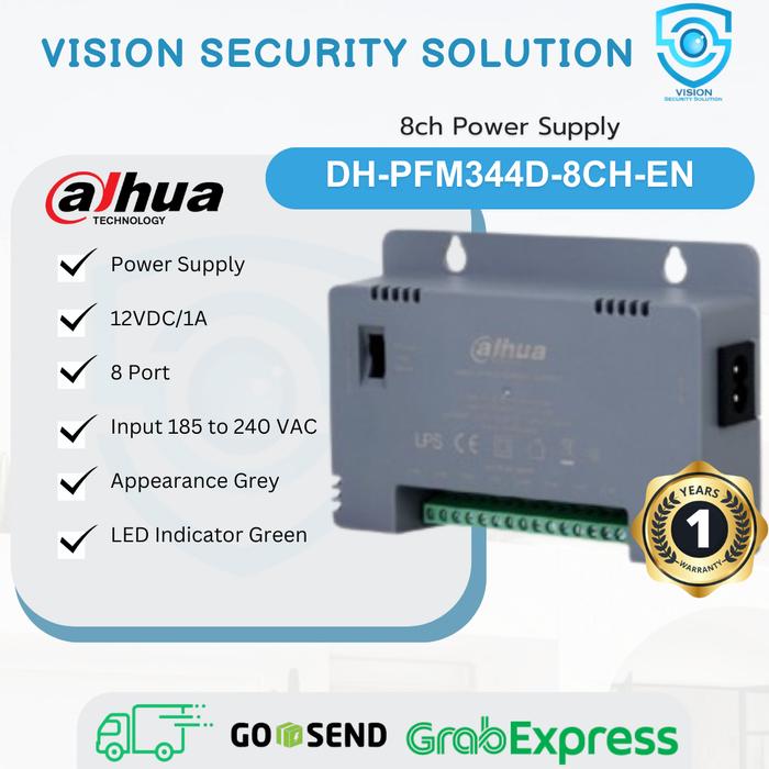 Jual Power Supply PSU Adaptor Dahua 12V/1A 8ch DH-PFM344D-8CH-EN - Kab ...