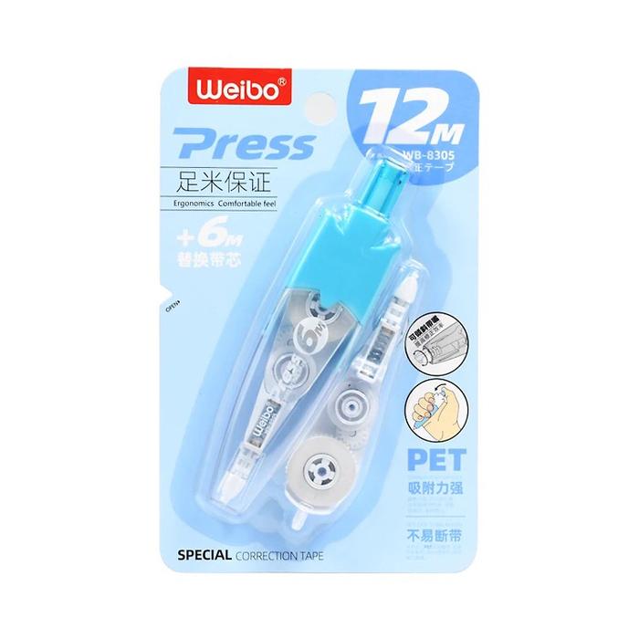 Jual Tipe-x kertas weibo cetek cute / correction tape / tipe ex - Biru ...
