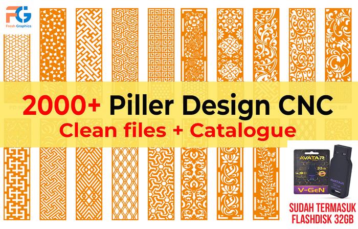 Jual 2000 Piller Design Pilar File Laser Cutting CNC Router Plasma DXF ...