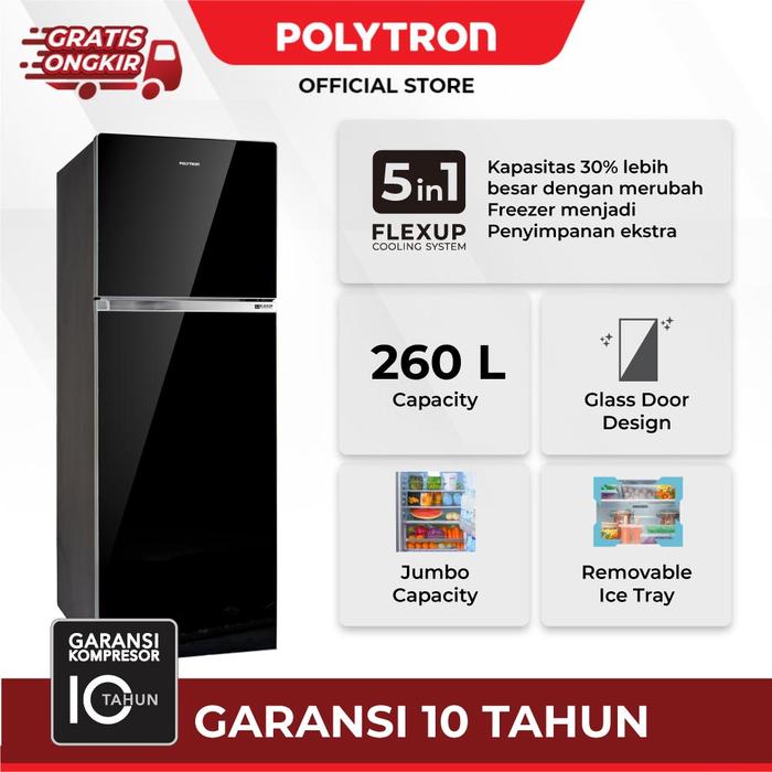 Promo POLYTRON Kulkas 2 Pintu Flexup 5in1 PRW 29HB Cicil 0% 3x - Kab ...