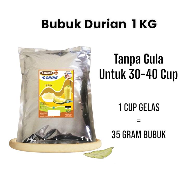 Jual Powder/Bubuk Minuman Durian 1kg (tanpa gula) Bubuk Rasa Durian 1kg ...