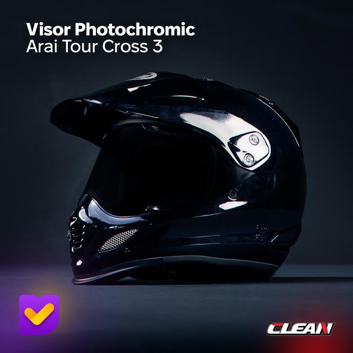 Promo CLEAN Kaca Helm Arai Tour Cross Photochromic (55) Bening Cicil 0% ...