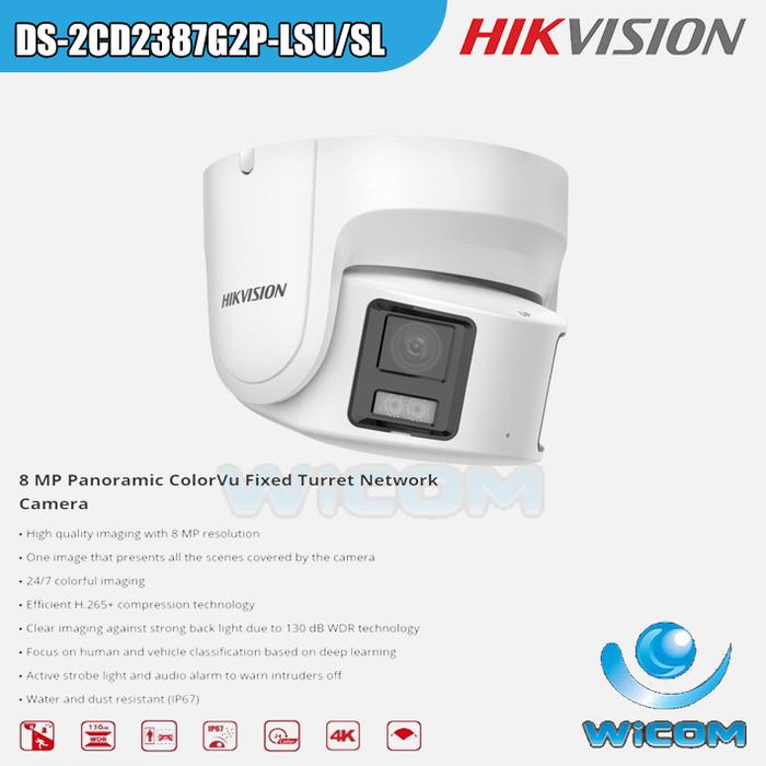 Jual IP Camera CCTV Hikvision Panoramic ColorVu (8MP) DS-2CD2387G2P-LSU/SL - Jakarta Utara ...
