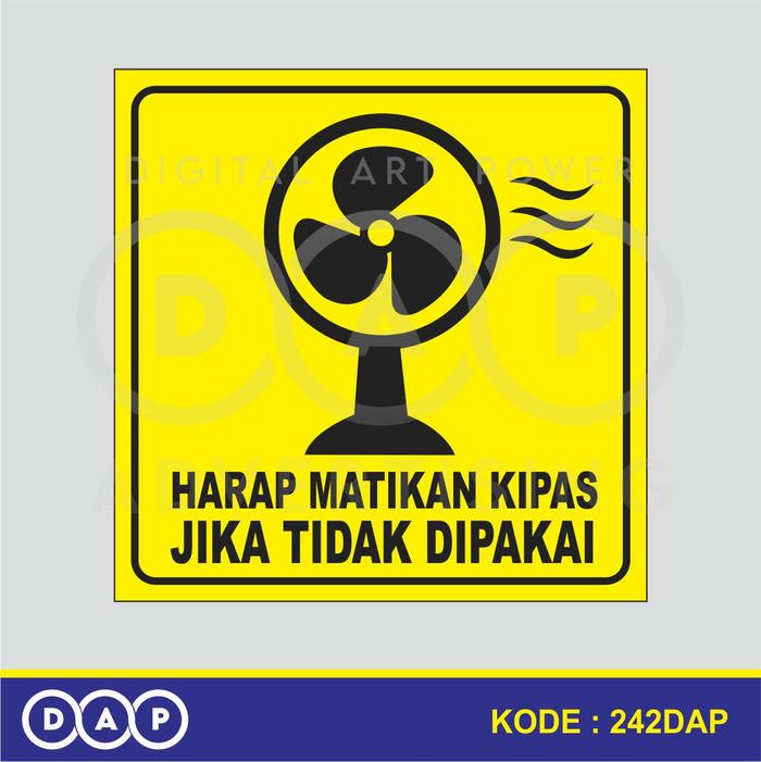 Jual 242 - STIKER MATIKAN KIPAS ANGIN - 10 X 10 CM - VYNIL - TERBAIK ...