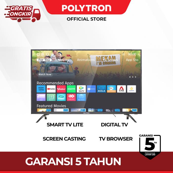 Promo POLYTRON Smart TV 43 inch FHD - PLD 43CV8869 Cicil 0% 3x - Kab ...