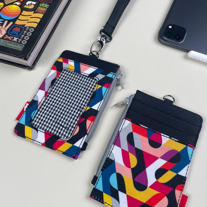 Jual hanging wallet ID card holder name tag lanyard dompet kartu ...
