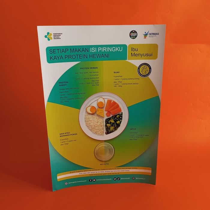 Jual Poster Isi Piring ku/ Poster MPASI/ Poster Menu Makanan - Ibu ...