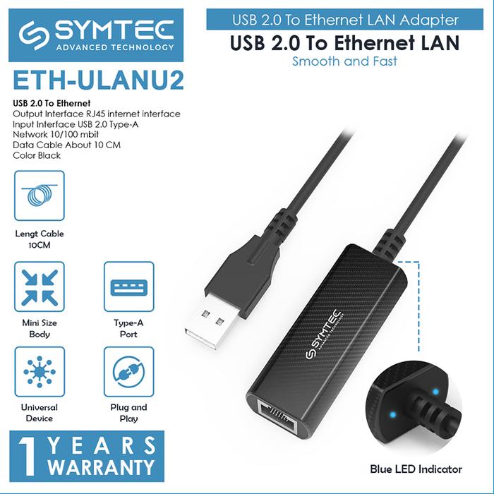 Promo SYMTEC USB 2.0 To Ethernet Adapter LAN - ETH-ULANU2 - Jakarta ...