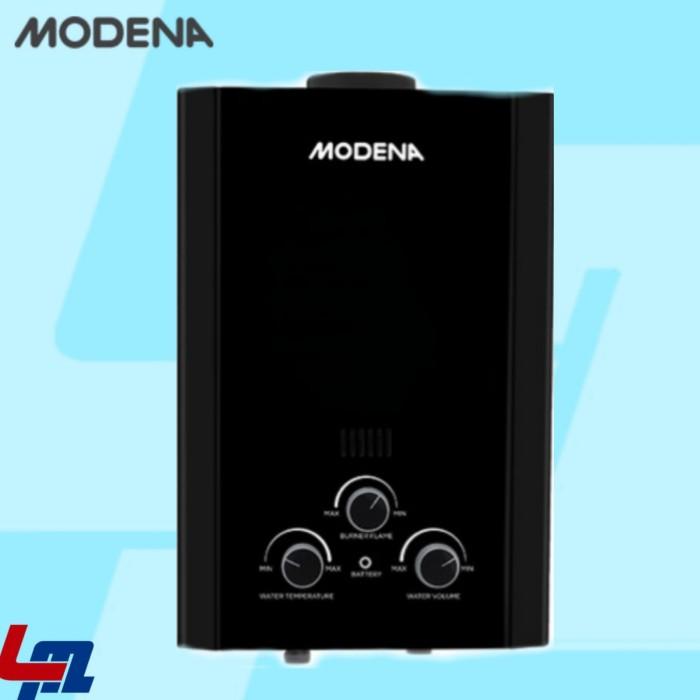 Jual MODENA Pemanas Air Gas Instant Tipe Cerobong GI 0680 FCBK Hitam ...