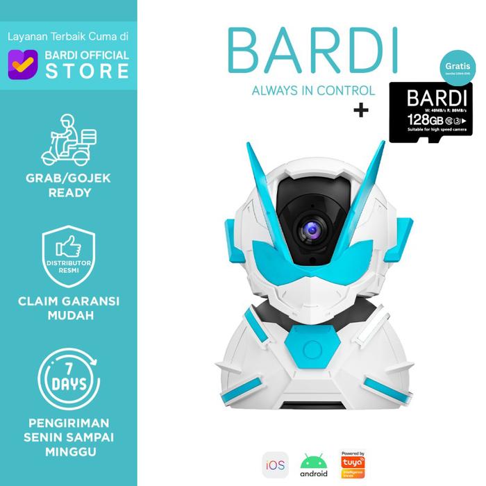Jual BARDI CCTV Indoor PTZ 3MP Putar Smart IP Camera BARDION WiFi 2.4 ...