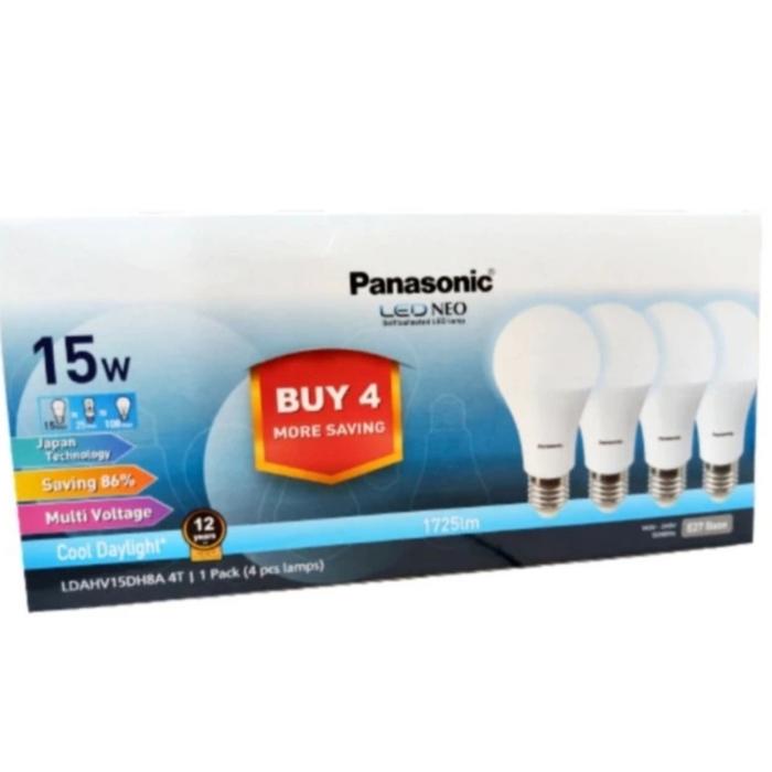Jual Panasonic Lampu Bohlam LED Neo Bulb 15 Watt Paket 4 pcs - Cool ...