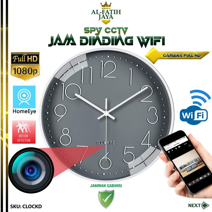 Promo Spy Cam IP Camera CCTV Jam Dinding Wifi Hidden Kamera Tersembunyi ...