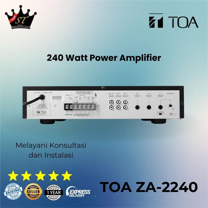 Jual Toa Za-2240 Za2240 Power Amplifier 100v 240 Watt 100 Volt Amply ...