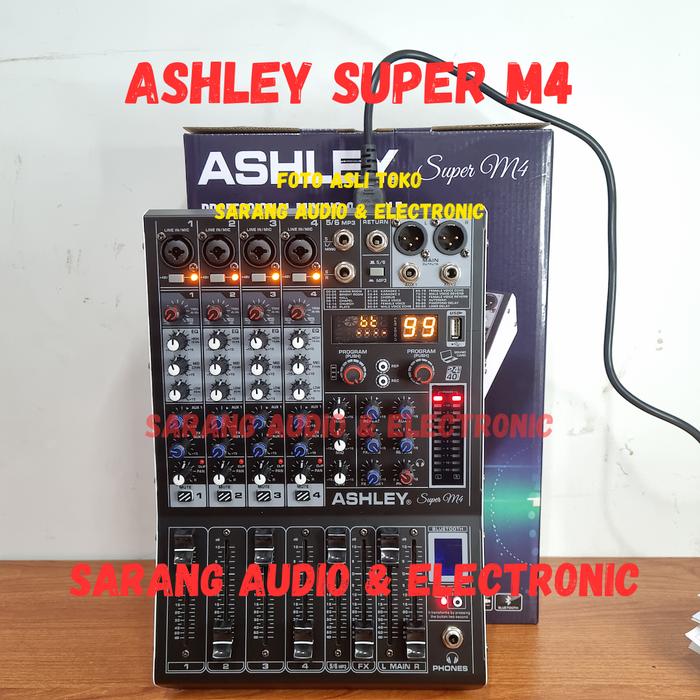 Jual MIXER AUDIO ASHLEY SUPERM4 ORIGINAL SUPER M4 SUPER M 4 CHANNEL ...