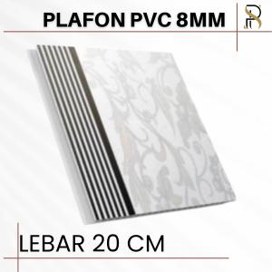 Jual Plafon PVC Warna Putih silver Motif Bunga dan Garis (SP21) - Kab ...