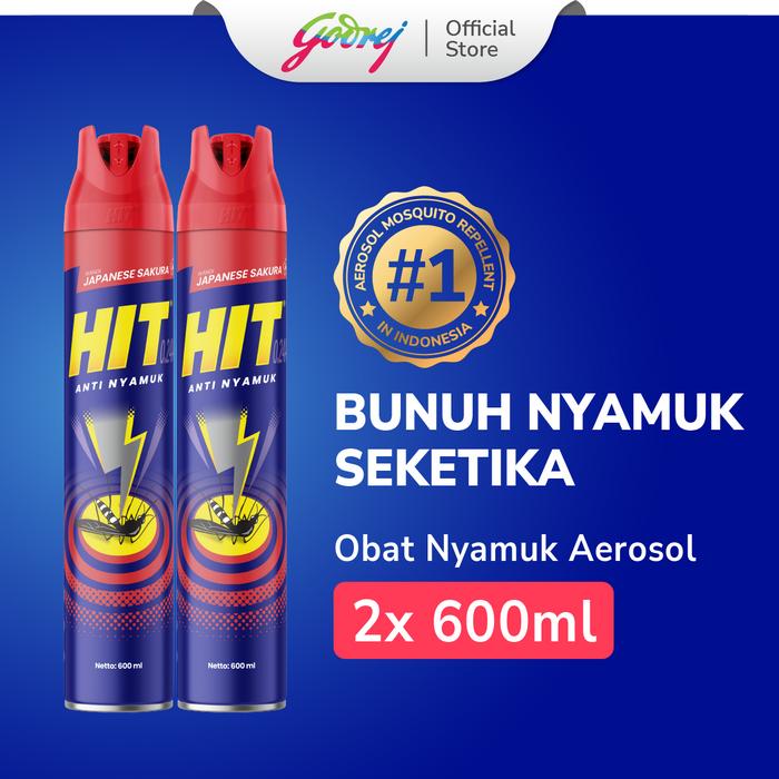Promo HIT Aerosol Multipack Japanese Sakura Obat Nyamuk - 600ml ...
