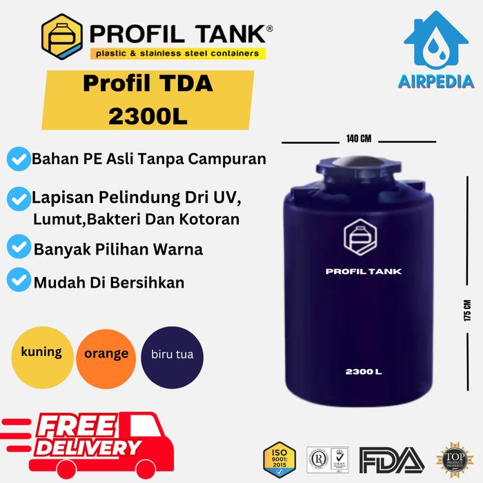 Jual Tangki Air Profil Tank TDA 2300 Liter Plastik - Toren Air Profil Tank - Kota Tangerang ...