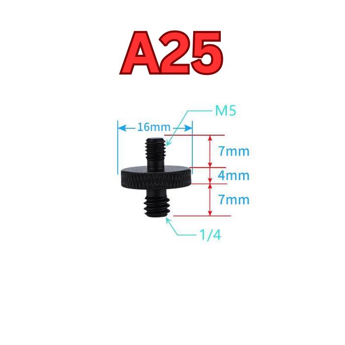 Jual 1/4 To M4 M5 M6 M8 M10 M12 Adapter Baut Camera Converter Male ...