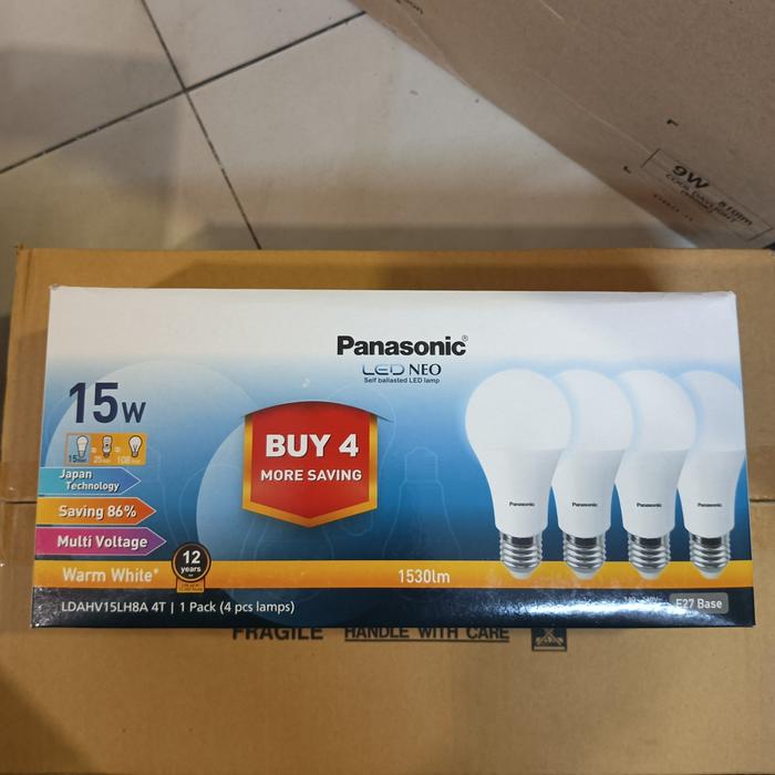 Jual Panasonic Lampu Bohlam LED Neo Bulb 15 Watt Paket 4 pcs - Cool ...