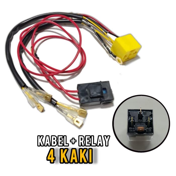 Jual socket relay 4 kaki Kabel Klakson Set 12v Untuk Motor Dan Mobil ...