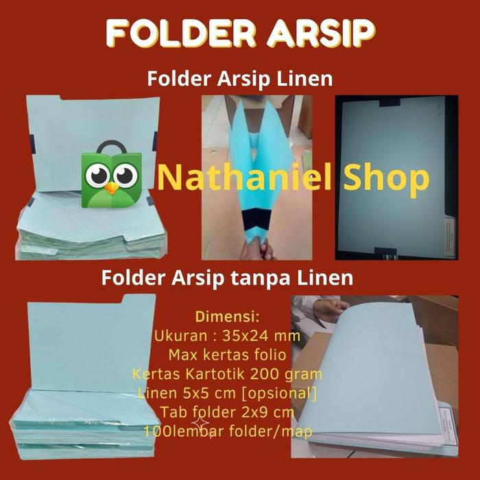 Jual Folder / Map Arsip / Dokumen Tanpa Pembatas Isi 100 Lembar Di Seller Velvet Store ...