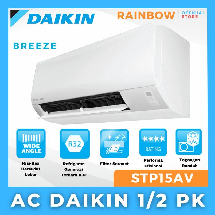 Jual AC DAIKIN 1/2 PK LOW WATT STP15AV REFRIGRANT R32 - UNIT SAJA - Kab. Tangerang - Rainbow ...