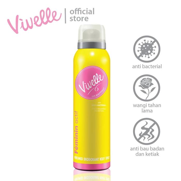 Jual Vivelle Parfum Body Spray 150ml Deodorant Tahan Lama (Beli Lokal ...