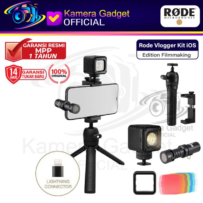 Promo Rode Vlogger Kit iOS Edition Filmmaking Kit For iPHONE Lightning ...