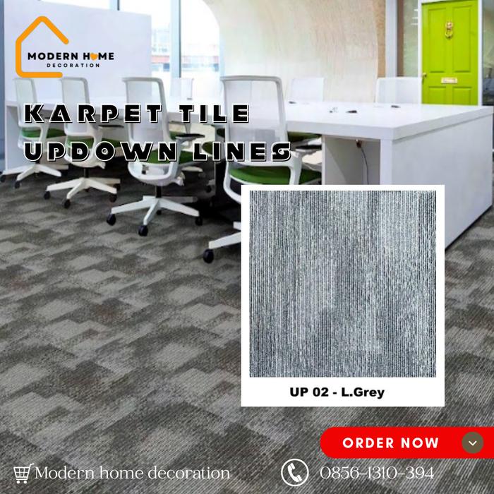 Jual karpet tile UPDOWN lines 50cm x 50cm 6m2/box karpet KANTOR/HOTEL - Jakarta Timur - Modern ...