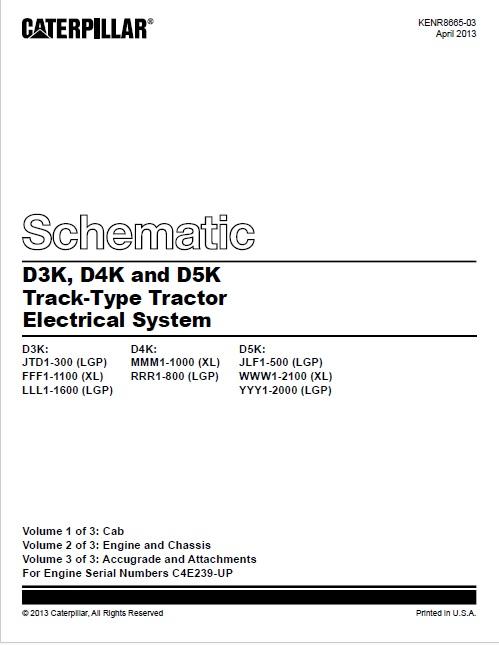 Jual Schematic Electrical System Excavator CAT D3K, D4K, D5K versi pdf ...
