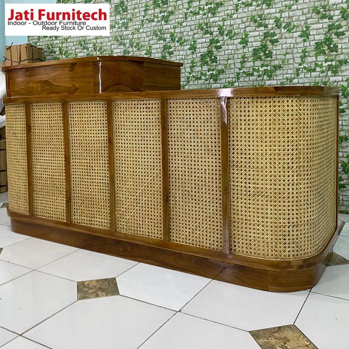 Jual meja receptionist material kayu jati panjang 2 meter - Kab. Jepara ...