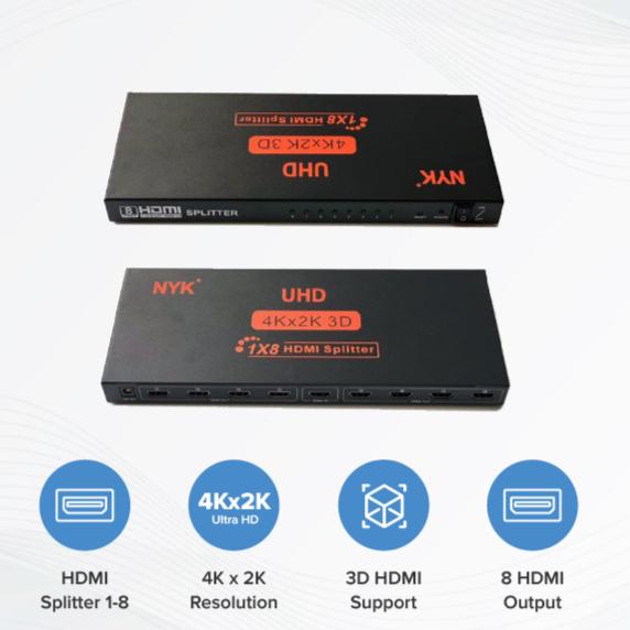 Jual NYK HDMI Splitter 8 Port UHD 4K 2K - Kota Semarang - CCTV PLEBURAN ...