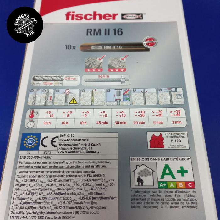 Jual FISCHER RM II M16 CHEMICAL ANCHOR LEM ANGKUR CAPSULE - Jakarta ...