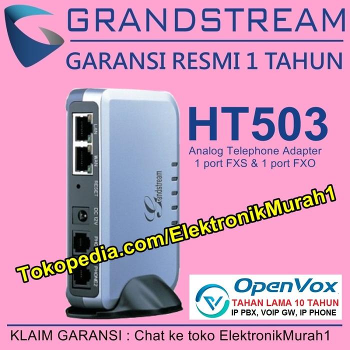Jual VOIP Analog Telephone Adapter Grandstream HT503 - Combo 1FXO and ...