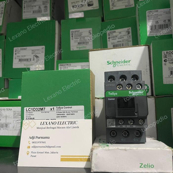 Jual LC1D32M7 Kontaktor Contactor Schneider LC1D32M7 LC1D32 220V ...