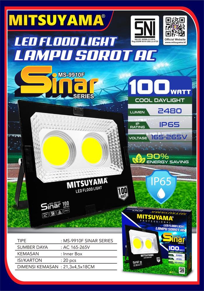 Jual MITSUYAMA Lampu Sorot LED COB 50W 100W 200W 300W 400W SNI Outdoor ip66 - 100w - Jakarta ...