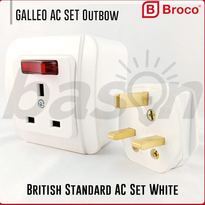 Jual VB Broco Galleo BSI Socket Outlet SET OB 13A White - Stop Kontak AC - Kota Tangerang ...
