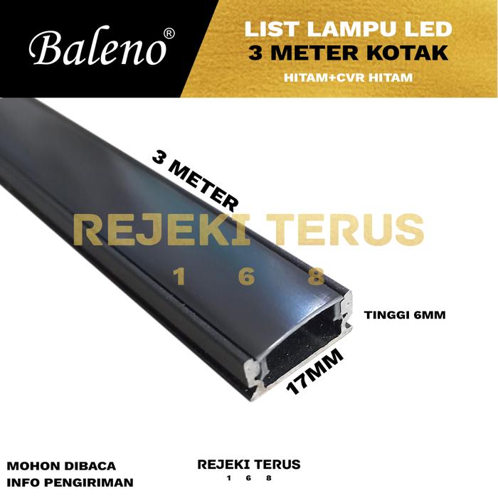 Jual List Lampu LED Strip Kotak HITAM PUTIH Rumah Rel Lis Cover ...