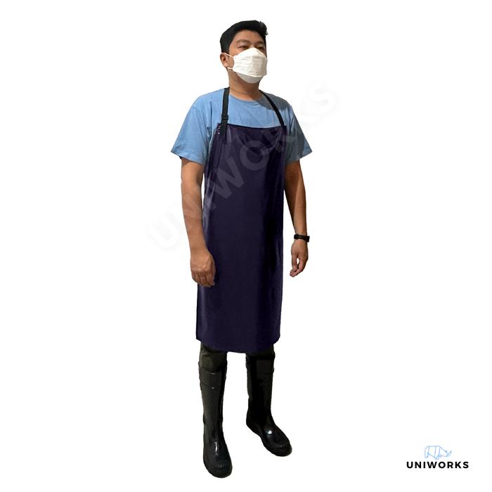 Promo Apron Anti Air dan Minyak UNIWORKS Bahan PVC Stretch Seri V01 ...