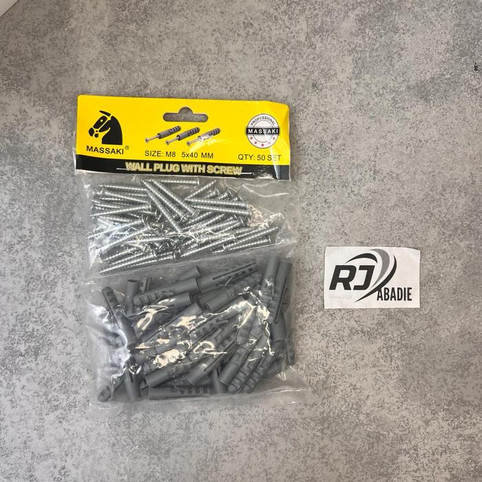 Jual [50PCS] Fisher + Skrup MASSAKI M8 5x40mm Fiser Sekrup - Kota Surabaya - RJ Abadie | Tokopedia