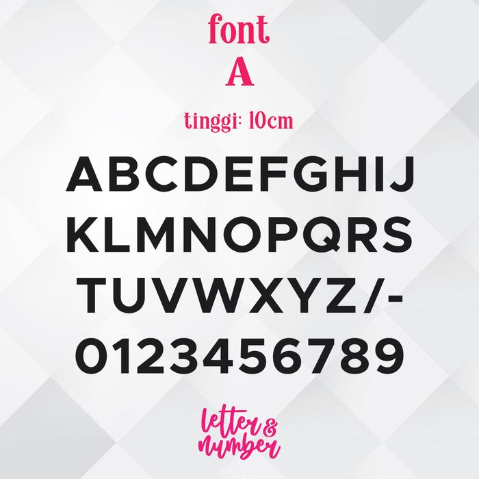 Jual Huruf Timbul Akrilik (Acrylic Letter) Hitam/Putih: Nomor Rumah ...