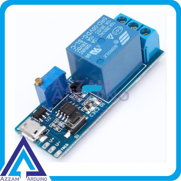 Promo Digital Timer Delay Relay Module ON OFF NE555 5V 12V Micro USB ...