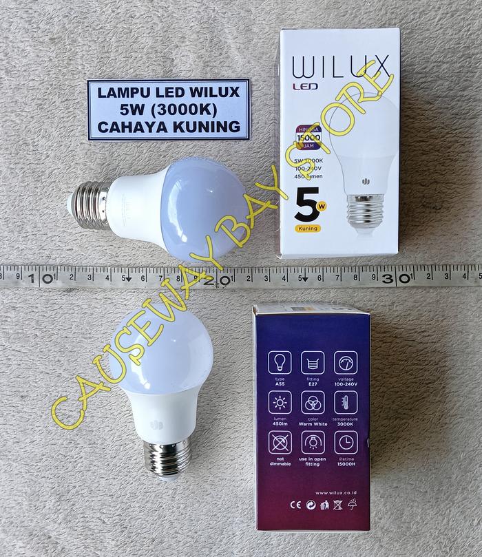 Jual LAMPU LED 5W WILUX 3000K WARM WHITE (PUTIH KEKUNINGAN) - Kab ...