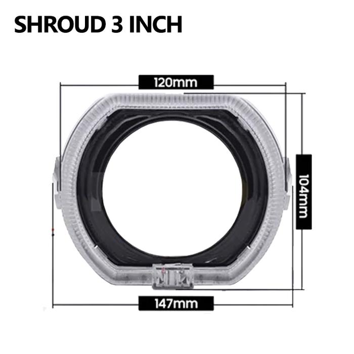 Jual Shroud Angel Eyes BiLED Projector Tipe BMW Full 2.5 Inch 3 Inch DC ...