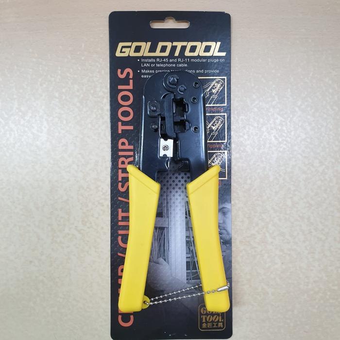 Jual GoldTool TTK-718 Crimping Tool Double RJ45 & RJ11 Stripping ...