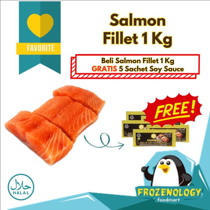 Promo Norwegian Fresh Salmon Fish Fillet Ikan Salmon Filet Kirimi 1 kg ...